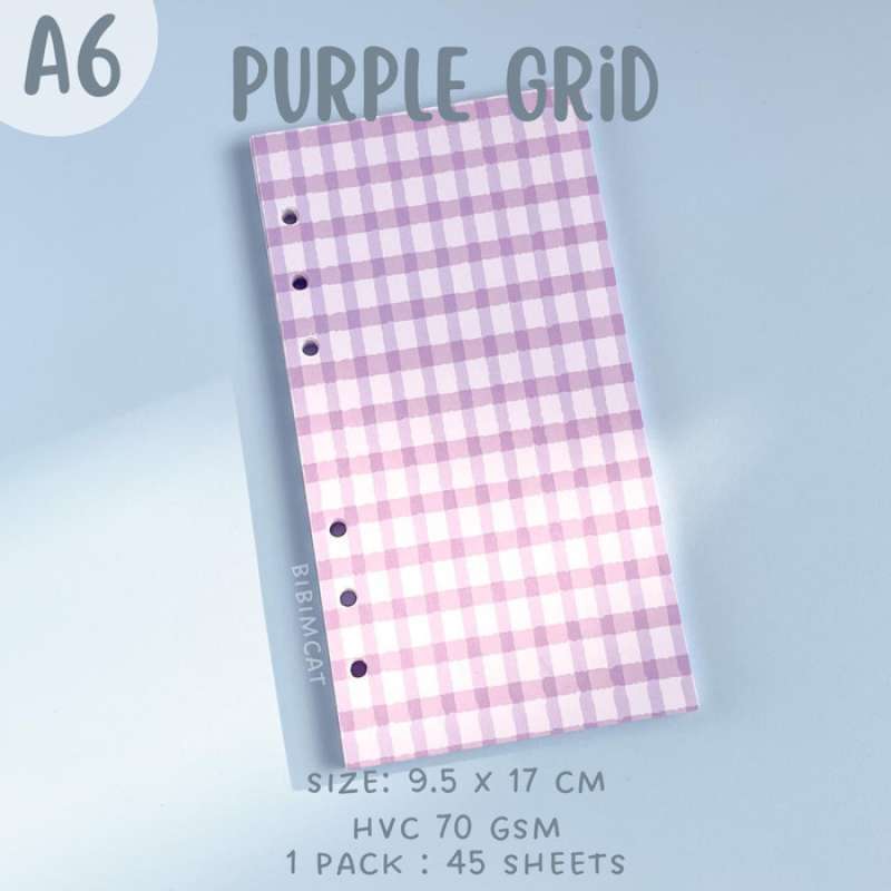 Promo (A6 SIZE) KERTAS BINDER FILE ORGANIZER UKURAN A6 6 RING Diskon 5% ...