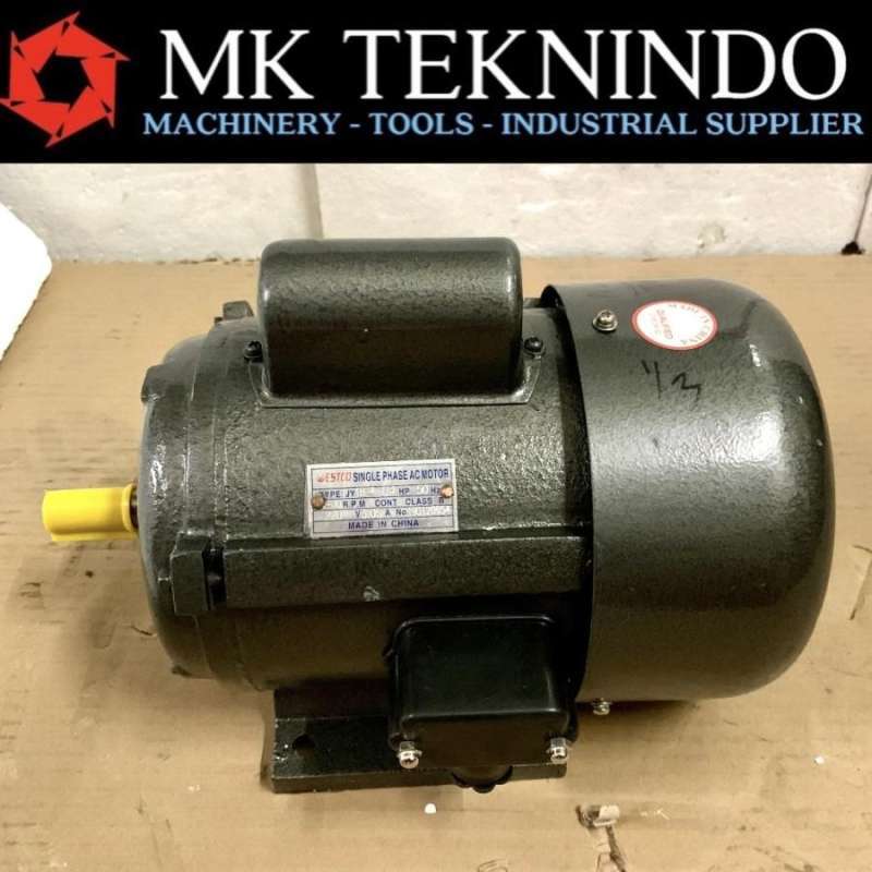Jual Dinamo Elektro Motor 1/3 HP 1 Phase / Electro 1/3 PK 4 Pole 1400 ...