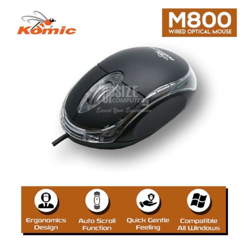 Jual Mouse Optical USB KOMIC M800 Murah, Scroll, Ergonomics di Seller ...