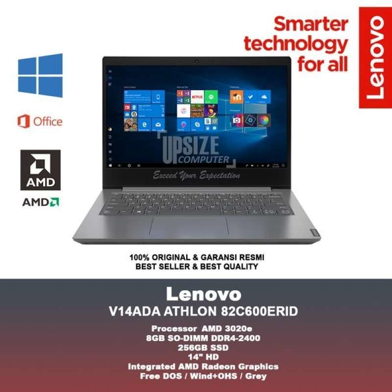 Jual Lenovo V14 ADA ERID AMD ATHLON 3020e 8GB 256GB SSD 14 W10 OHS New ...