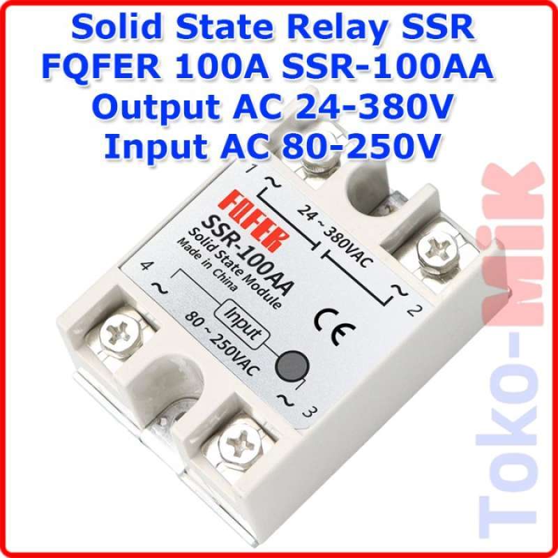 Jual Fqfer Ssr-100Aa 100A Solid State Relay Ssr Ac Output Ac 24-380V Fotek di Seller TB Honey ...