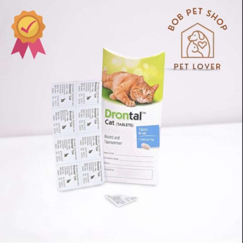 Jual Drontal Cat Obat Cacing Kucing Per Tablet di Seller BOB PET SHOP ...