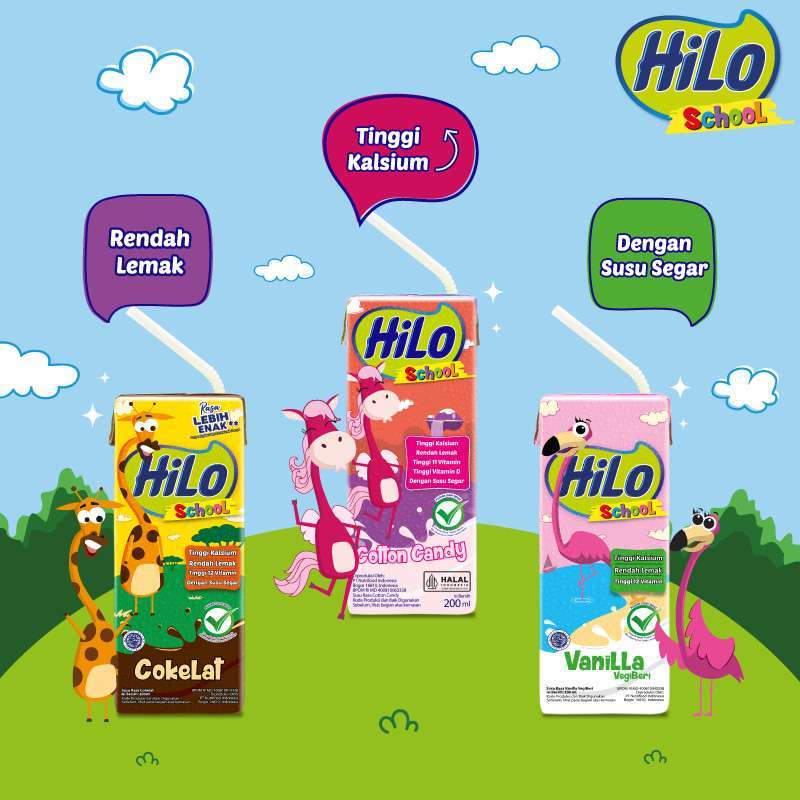 Promo Hilo School Cotton Candy Ready To Drink 200ml - Susu Siap Minum ...