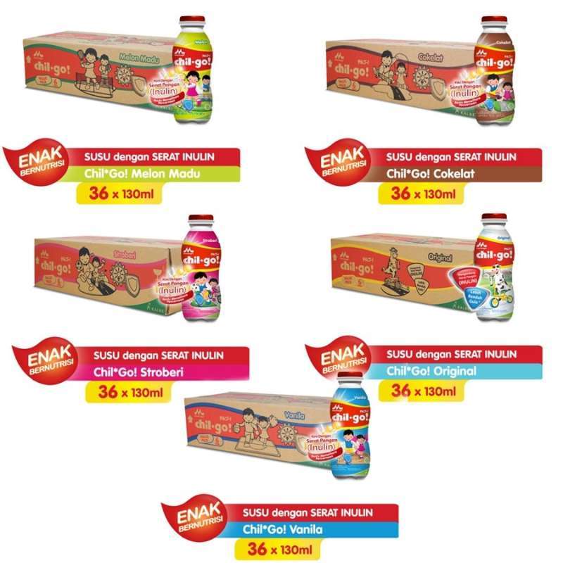 Jual Chilgo Susu Uht 36x130ml/karton (vanila/cokelat/original/melon ...