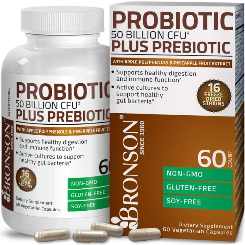 Promo (TERBAIK) Bronson Probiotic 50 Billion CFU plus Prebiotic 60 ...