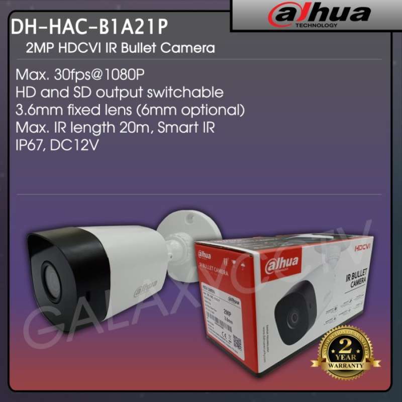 Promo Camera Outdoor Dahua Cooper Series Hd 2 Mp Dh-Hac-B1A21P Diskon ...