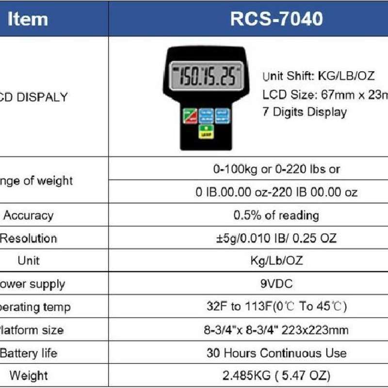 Jual Electronic Digital Hvac A/c Refrigerant Freon Charging Scale Rcs ...