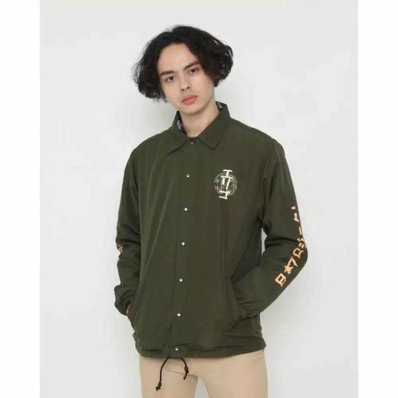 Jual Outerwear Pria Erigo Coach Jacket Mamoru Taslan, Hitam - Hitam Di ...