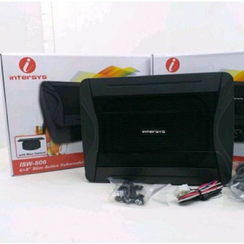 Jual Subwoofer Kolong Aktif SLIM INTERSYS ISW-806 with bass control di ...