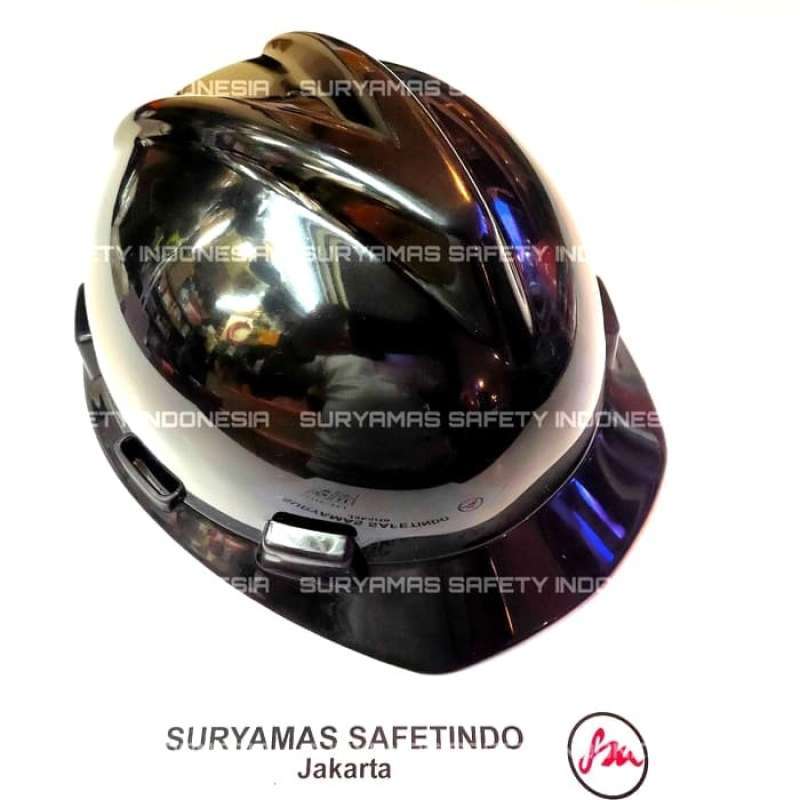 Jual HELM PROYEK HITAM/HELM SAFETY HITAM LENGKAP TALI DAGU 4 POINT di ...