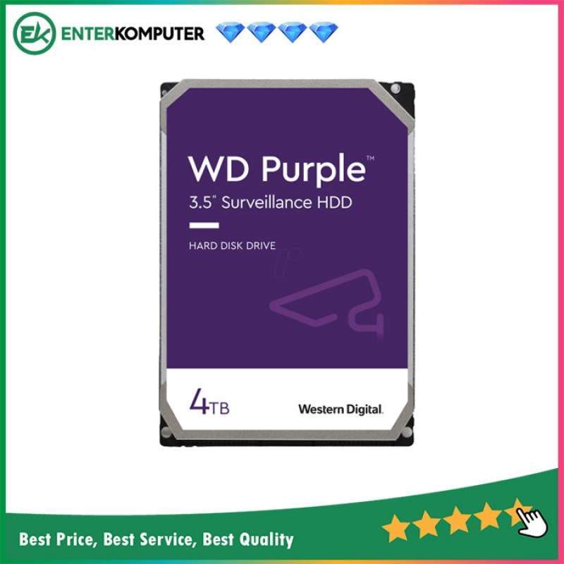 Promo Wdc Purple 4Tb For Cctv 24 Hours - Wd40Purx - Garansi 3 Th Diskon ...