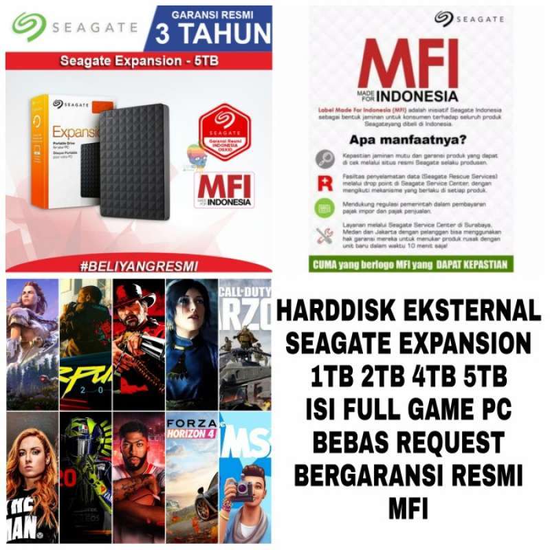 Promo Hardisk Eksternal Seagate Expansion 1Tb Isi Full Game Pc - 2TB Diskon 13% di Seller Ghanim ...