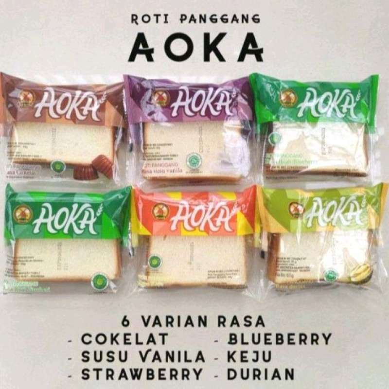 Jual AOKA Roti Tawar Panggang Sandwich Rasa Susu Vanilla Enak Empuk ...