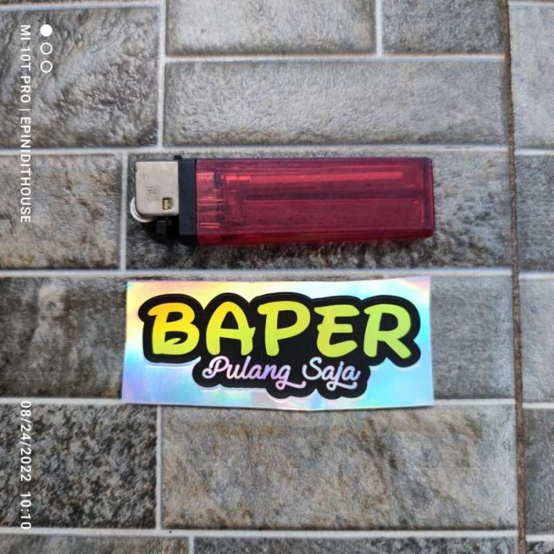 Jual Stiker Baper Pulang Kata Viral FYP Hologram Rainbow Motor Helm HP ...