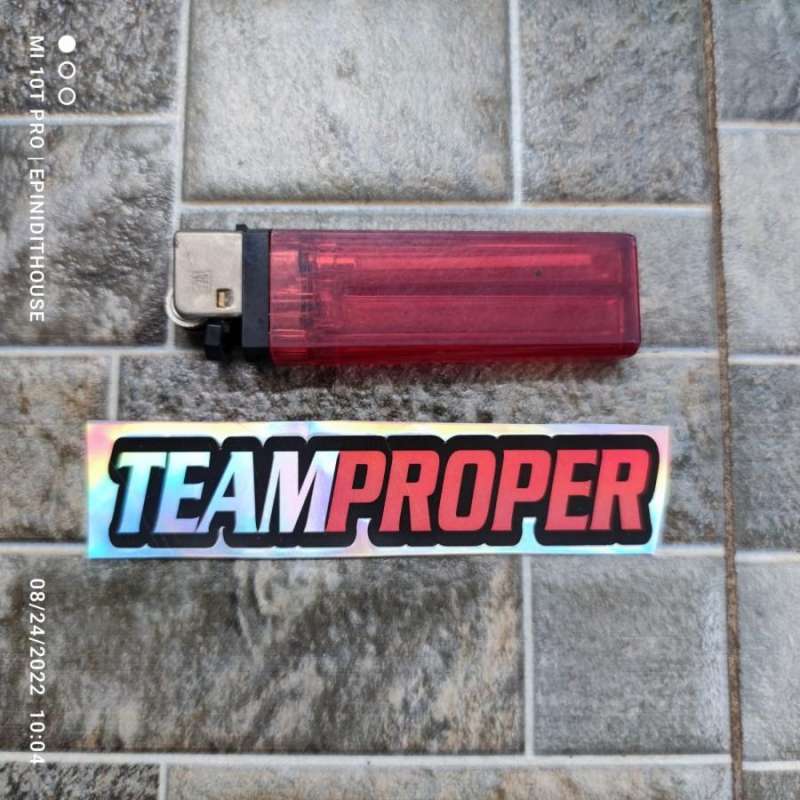 Jual Stiker Team Proper Kata Viral Fyp Gaul Hologram Rainbow Motor Helm ...