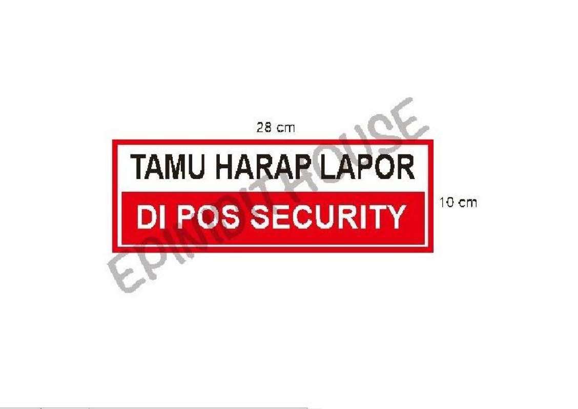 Jual Tamu Harap Lapor Security 🏷️ Original Terbaru, Terlengkap, & Harga ...