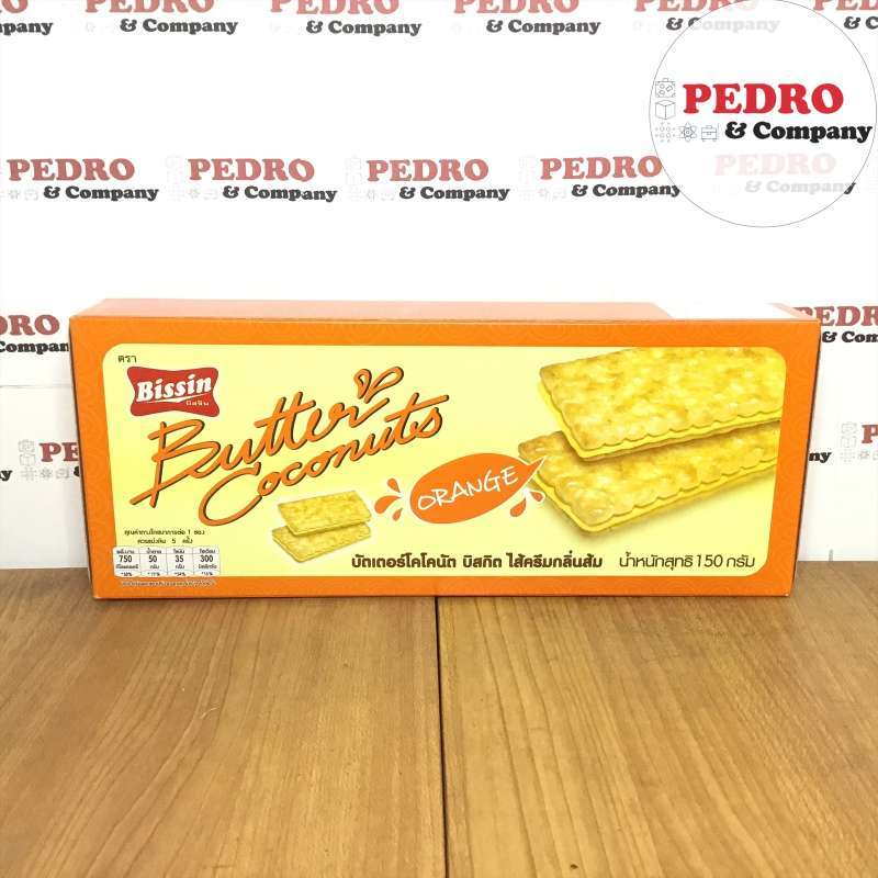 Jual Bissin Butter Coconut Biscuit Orange Topped 150 Gram Biskuit Jeruk ...