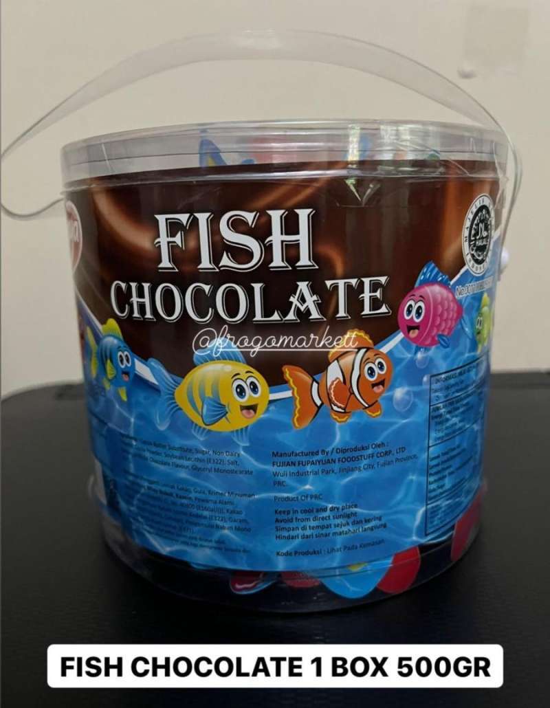 Jual Permen Cokelat berbentuk Ikan Fish Chocolate Naraya 500gr di ...
