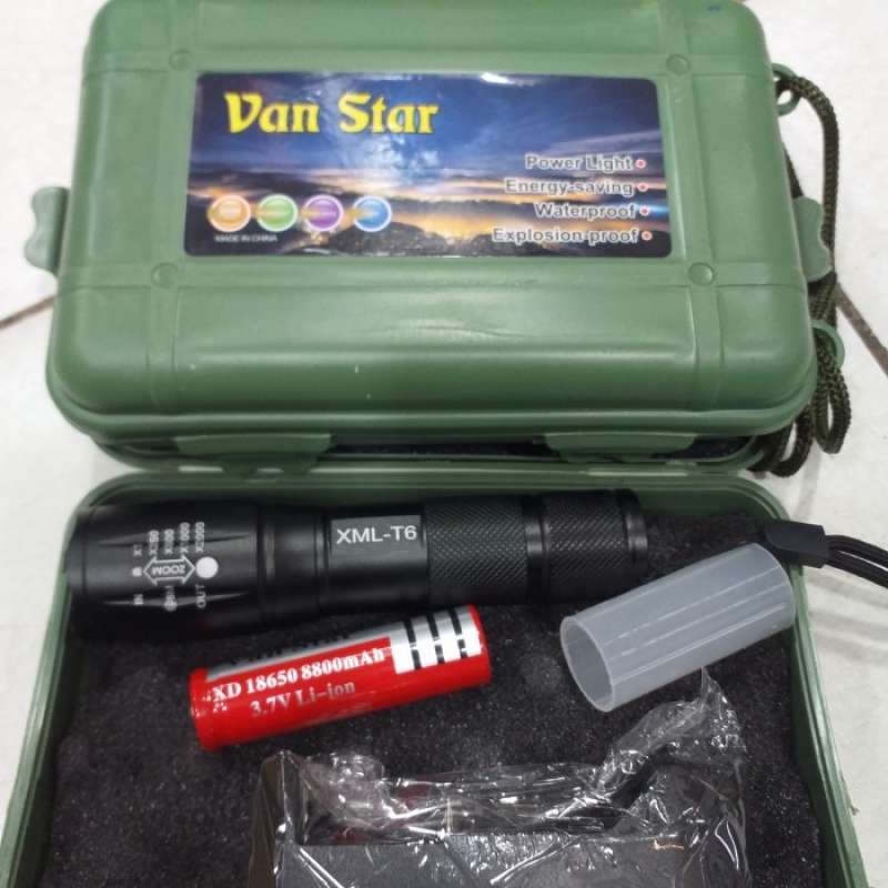 Jual Senter Swat Police T6 Tactical Cree Led 1 Baterai di Seller SENTRA ...