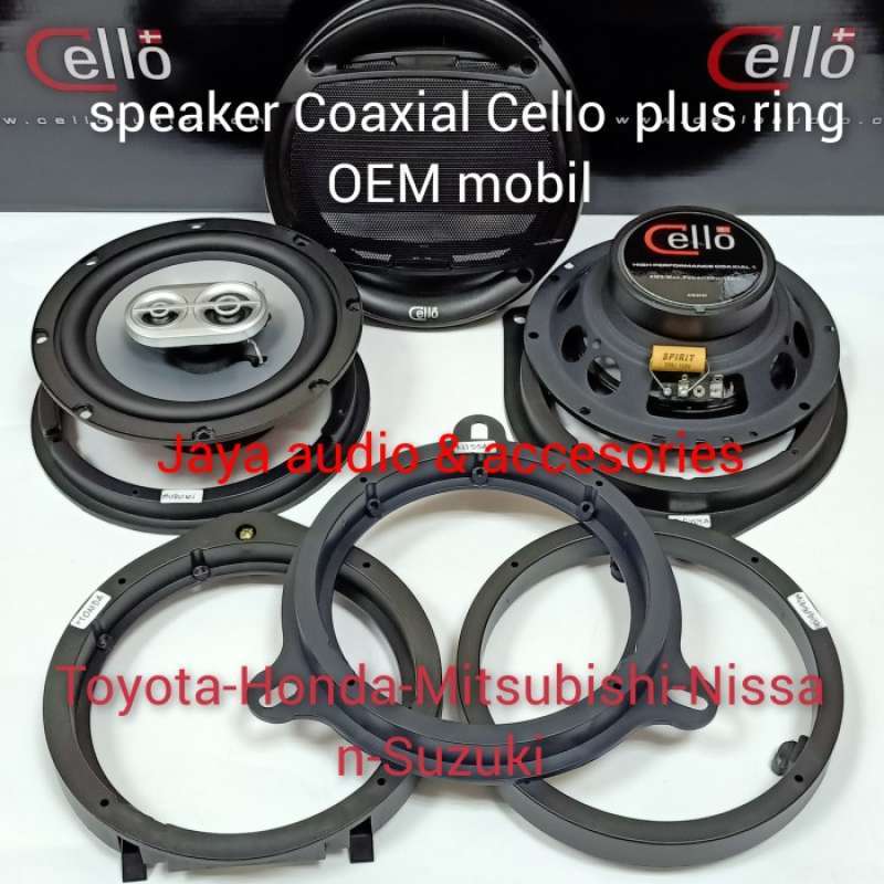 Jual Speaker Coaxial Cello 6.5inch Plus Ring Speaker OEM Khusus Mobil ...