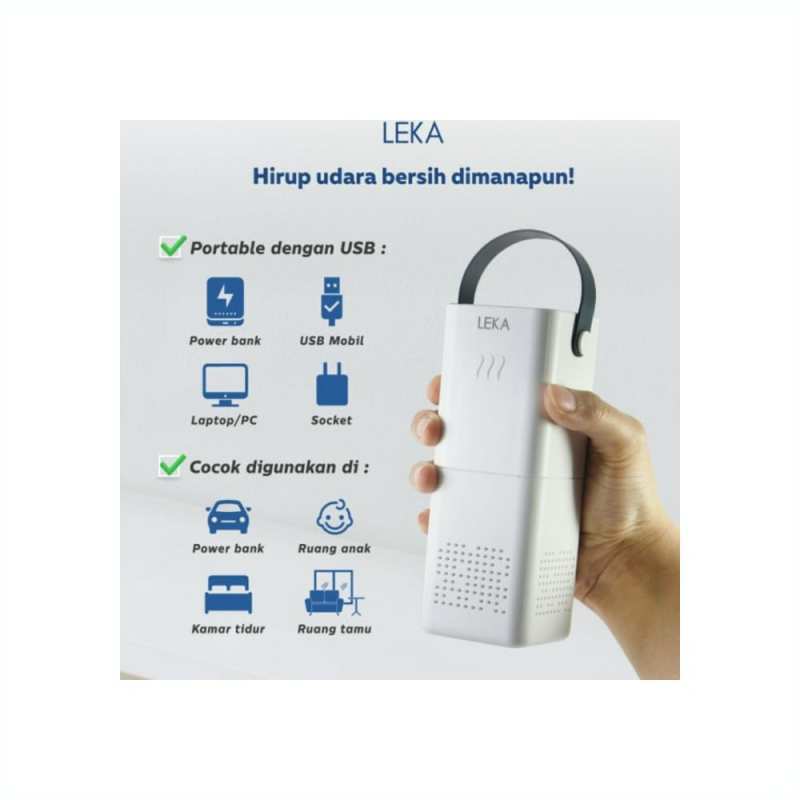 Promo Leka Ap7705 Portable Air Purifier - Mini Hepa Filter Ion Negatif ...