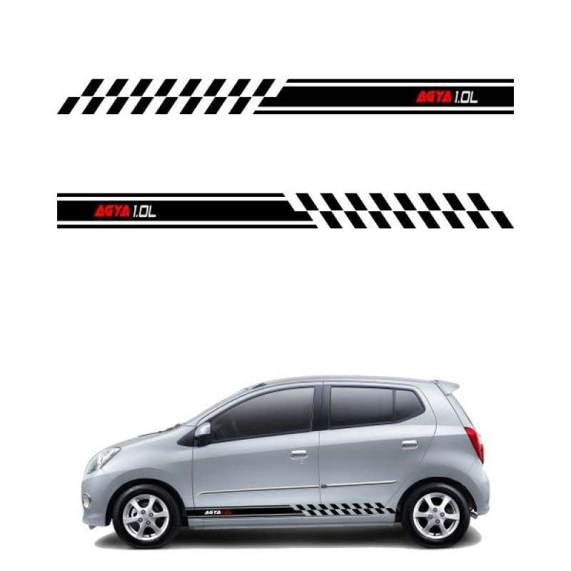 Promo Sticker Body Stripe Toyota Agya Daihatsu Ayla 002 Diskon 29% di ...