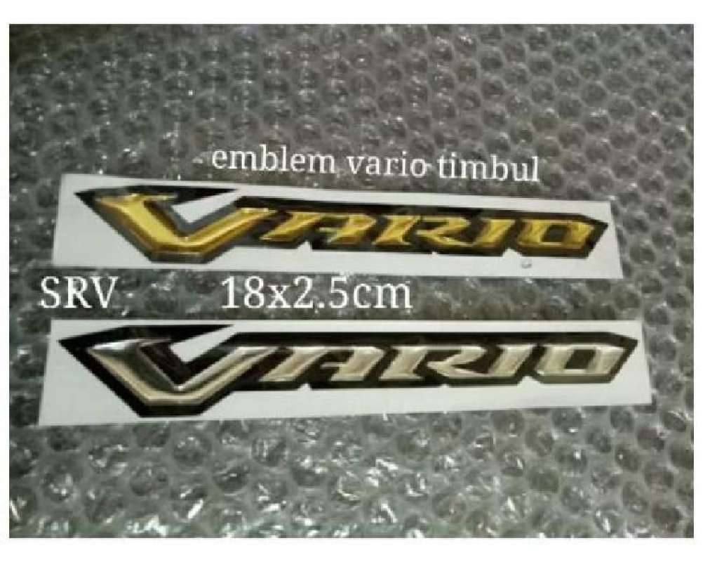 Jual LOGO EMBLEM VARIO SILVER ATAU GOLD TIMBUL di Seller AUTOMODIF R ...