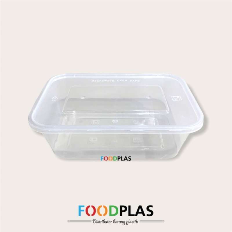 Promo DISKONNN Thin Wall Kotak Makan Persegi Panjang Plastik 750 ML ...
