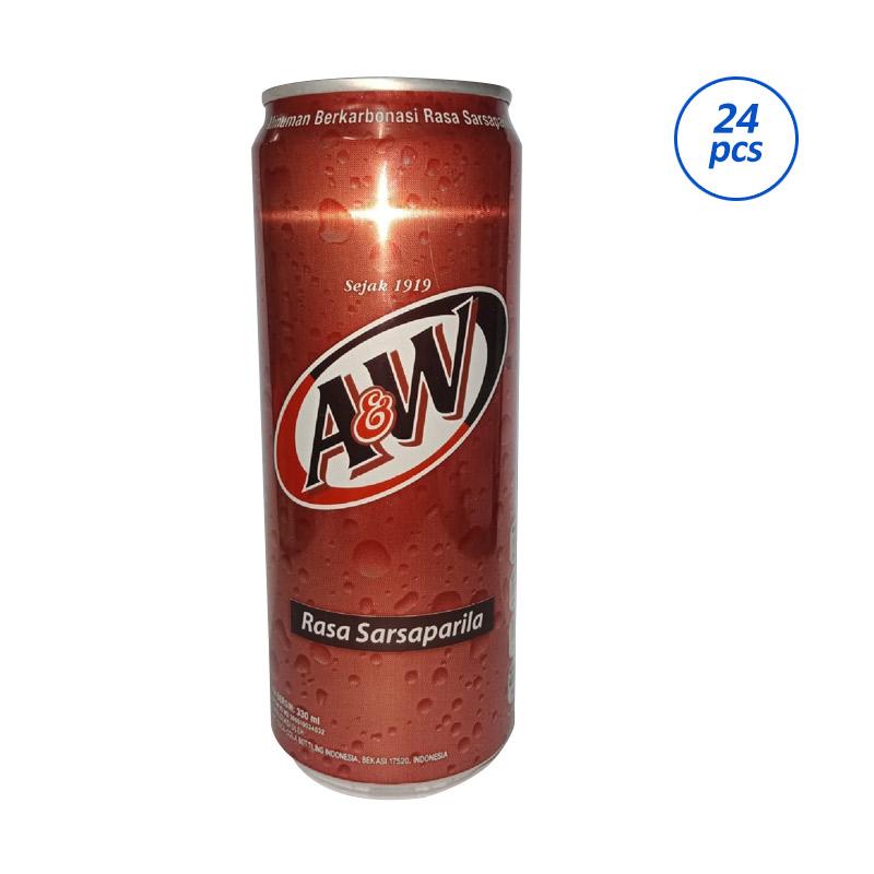 Jual A&W Sarsi Minuman Kaleng [330 mL/ 24 Kaleng] di Seller TcTosca ...