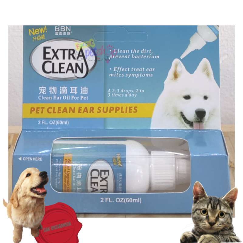 Promo Bbn Extra Clean Pet Clean Ear Supplies Clean Ear Oil For Pet 60ml ...