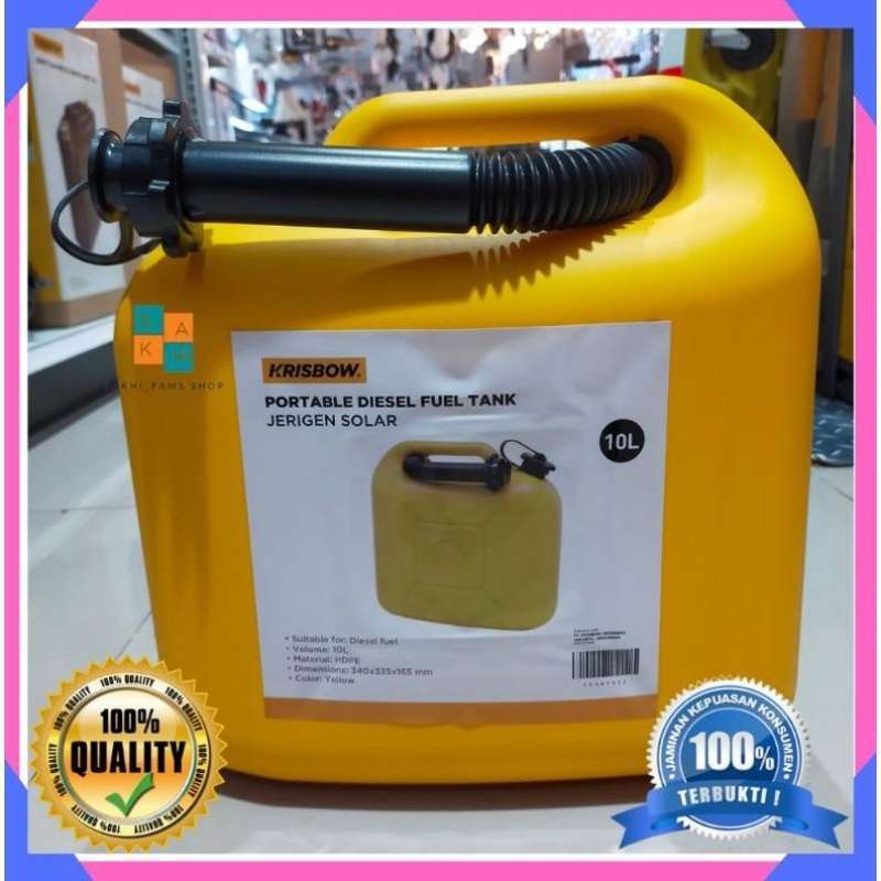 Jual jerigen solar/Krisbow Jerigen Solar Plastik 10 Ltr - Kuning di ...