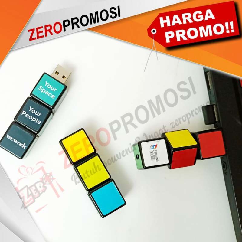 Jual Souvenir Flashdisk Rubiks Unik Cetak Logo Dan Design Custom ...