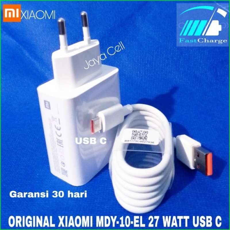Jual Charger Xiaomi ORIGINAL 100 SUPER FAST CHARGING 27 Watt USB Type C Di Seller RTT Maskurt