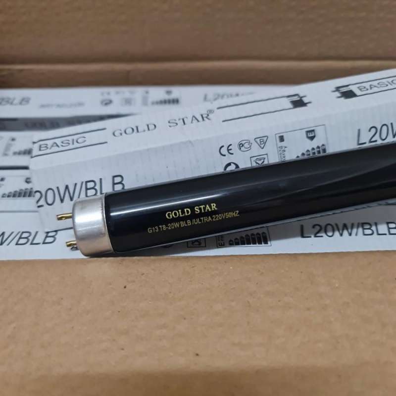 Jual Lampu UV BLB T8 20w 60cm GOLD STAR ORI Glow in the Dark/Cek uang palsu di Seller ...