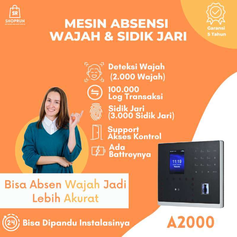 Promo Mesin Absensi Face A2000 | Fingerprint & Absensi Wajah Finger ...