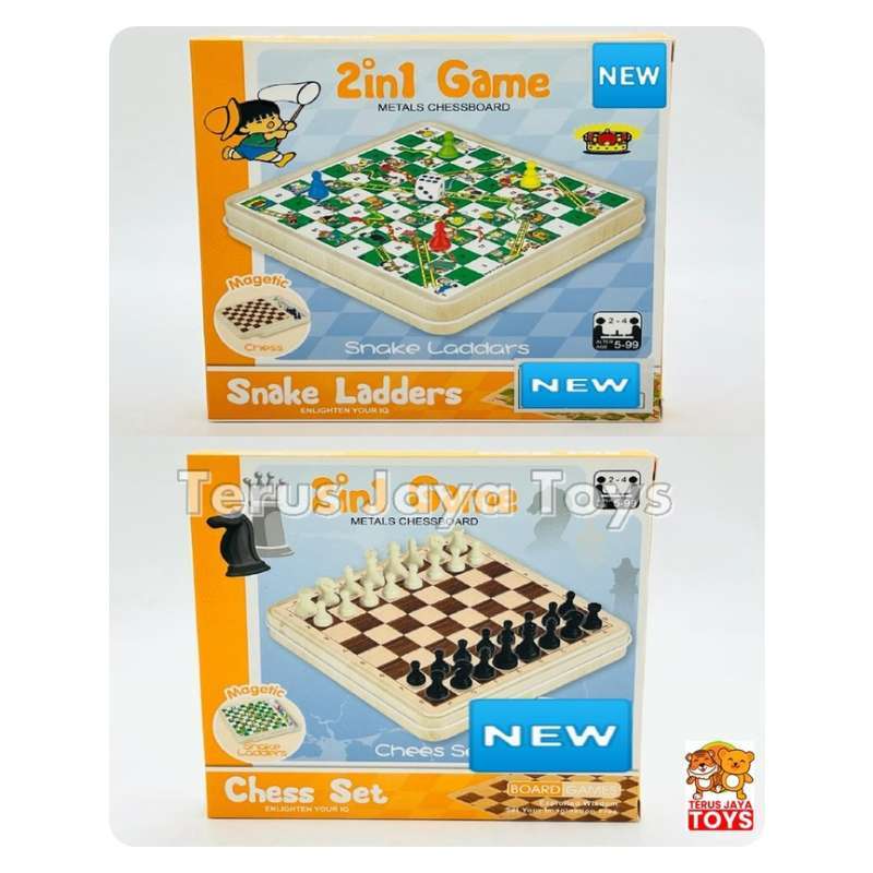 Jual Mainan Catur Magnet + Ular Tangga Magnet - Snake Ladders - Chess ...