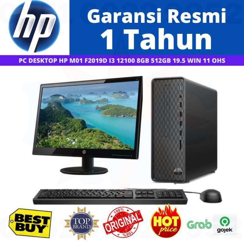 Promo PC Desktop HP M01 F2019D I3 12100 8GB 512GB SSD 19.5 WIN 11 OHS Diskon 17% di Seller Karya ...