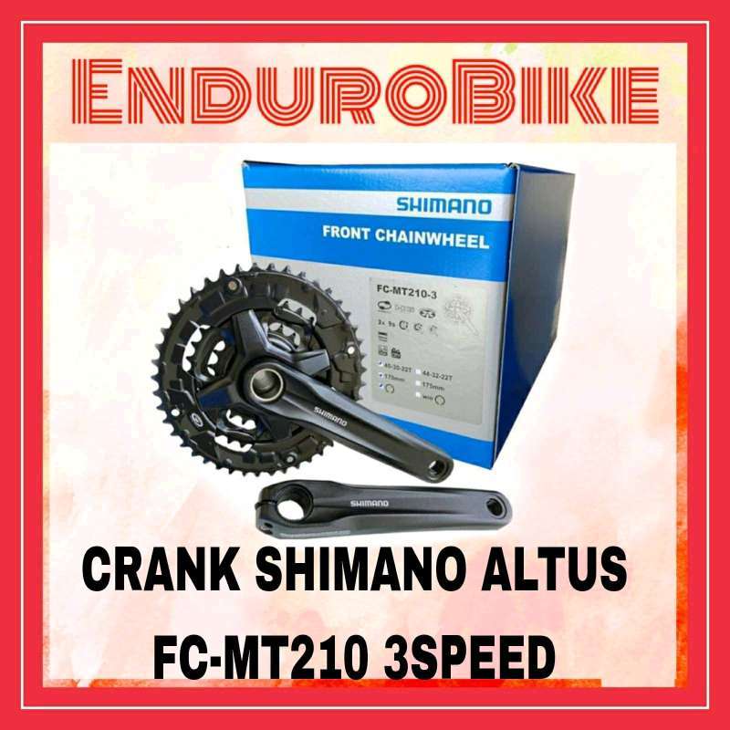 Jual CRANK SET SHIMANO ALTUS FC-MT210-3 HOLLOWTEC 2 40-30-22T TRIPLE 9S ...