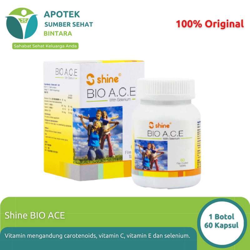 Jual Shine Bio-ace Memelihara Kesehatan Kulit 1 Botol 60 Kapsul Di ...