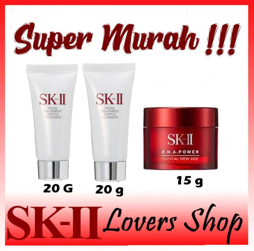 Jual SK-II/SK2/SKII/SK II GENTLE CLEANSER 20 G X 2 + RNA POWER CREAM 15 G di Seller Alfa ...
