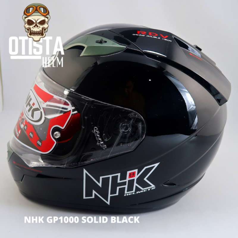Jual Helm Full Face Nhk Gp1000 Solid Black Glossy Hitam Polos M - XXXL di Seller Fasabakhul 99 ...