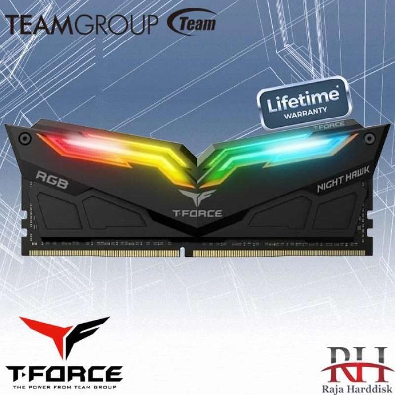 Jual Team Night Hawk Black DDR4 32GB (2x16GB) 3600MHz ...