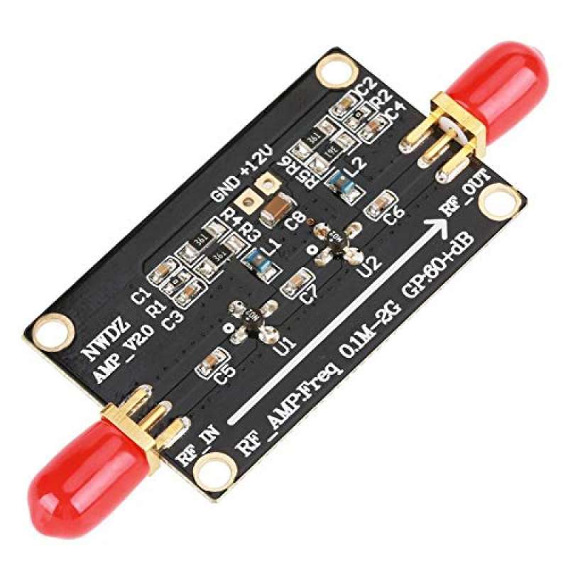 Promo 60dB RF Broadband Amplifier Preamplifier LNA 0.1M-2G Gain Two ...