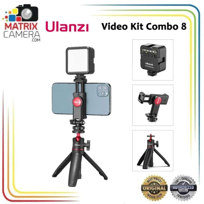 Jual Ulanzi Video Kit Combo 8 Paket Vlog buat Vlogging LED Tripod ...