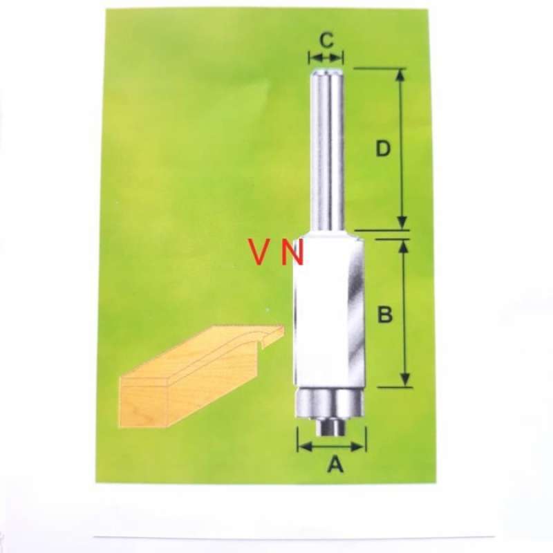 Promo Mata Router/profil 10 Mm Bearing/roda/straight Bit With Bearing ...