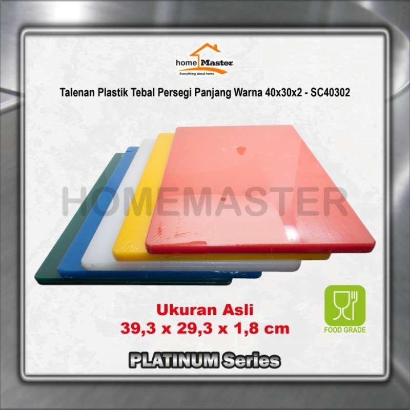 Jual Talenan/Cutting Board Plastik/HDPE Warna Tebal 2 Cm 40x30x2 ...