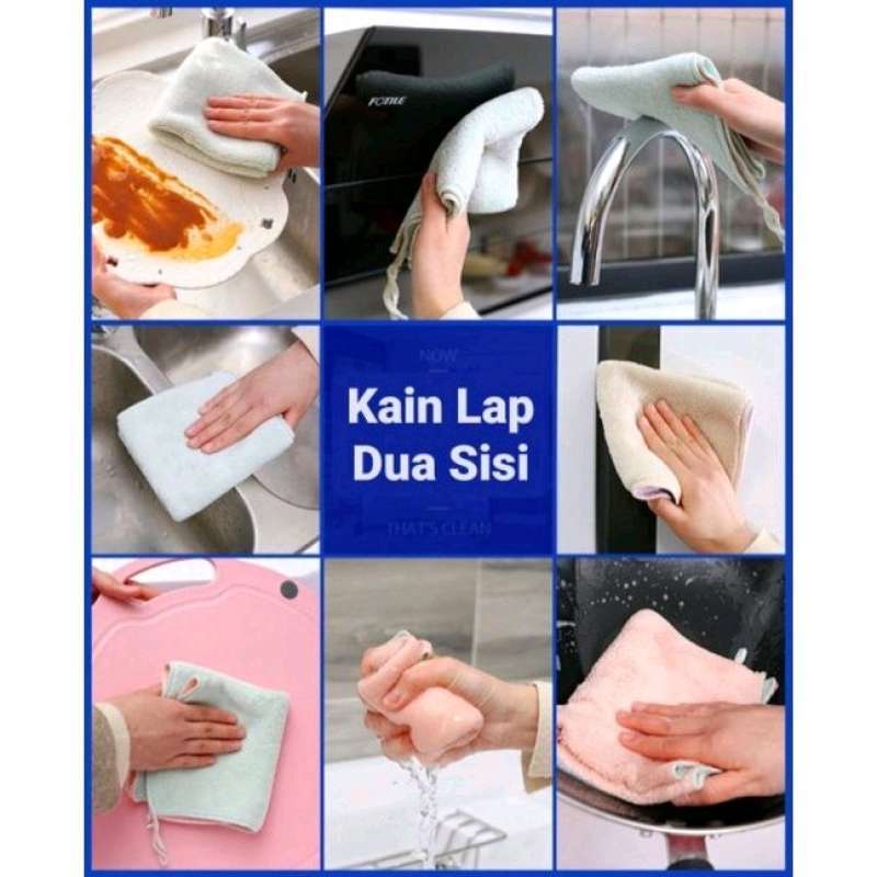 Jual 0Kain Dua Sisi Kain Lap Piring Ukuran 30x30 - 30*30 di Seller ...