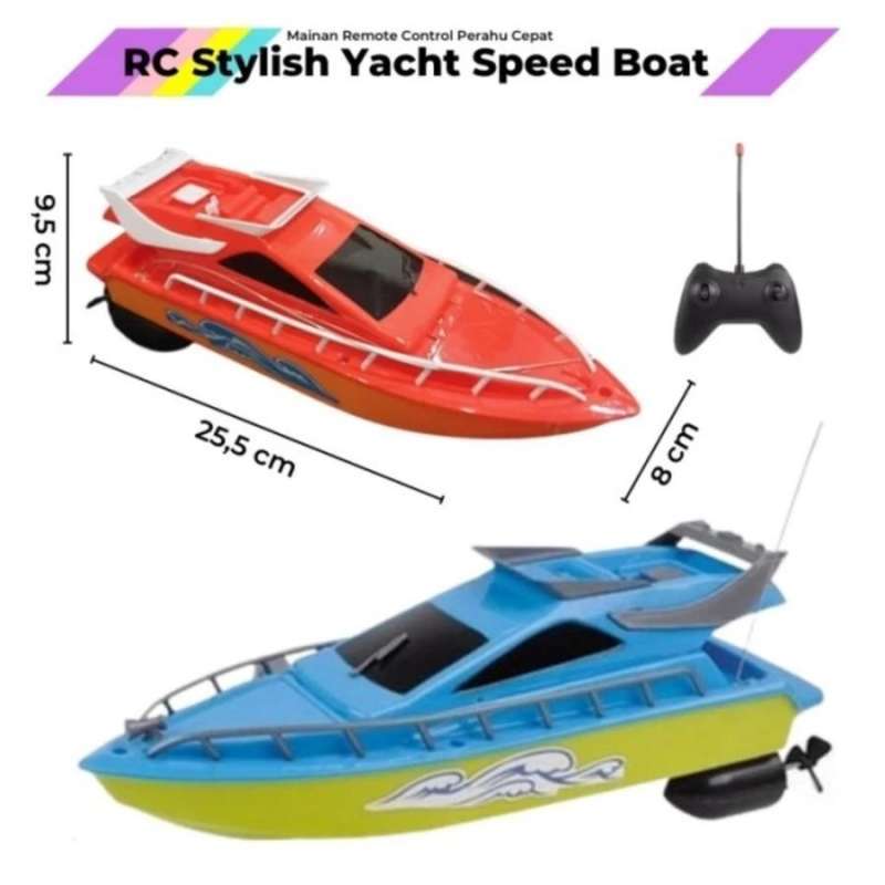 Jual RC speed boat remote control kapal boat hight speed (WARNA RANDOM ...