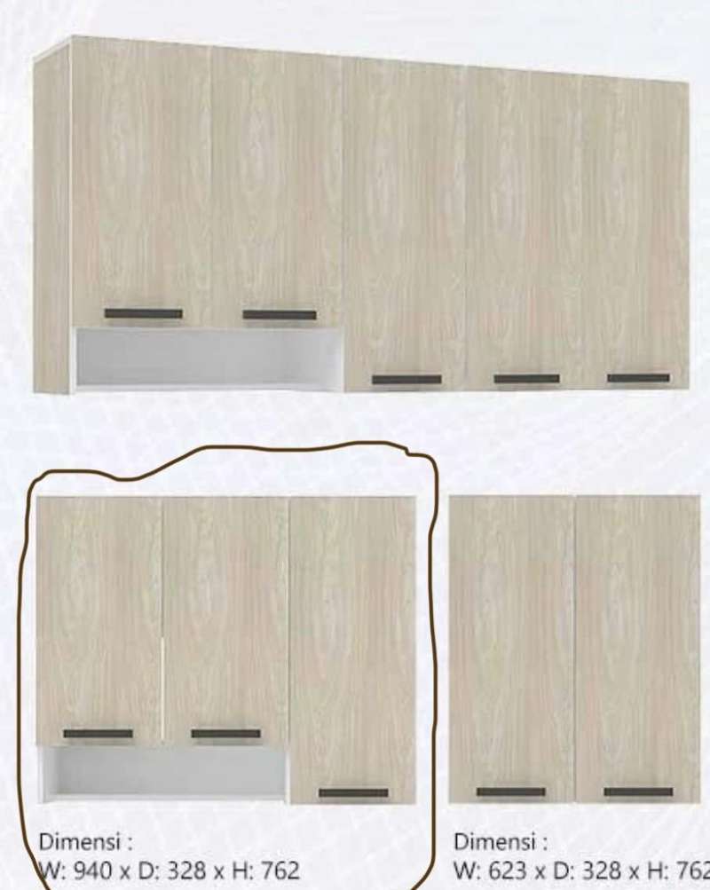 Jual Kitchen Set Lemari Dapur Gantung UPVC Anti Air Rayap Lembab ...