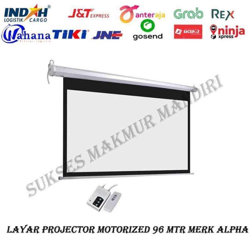 Jual Layar Projector 96 Motorized 244x244cm Merk Alpha Di Seller Eudora ...